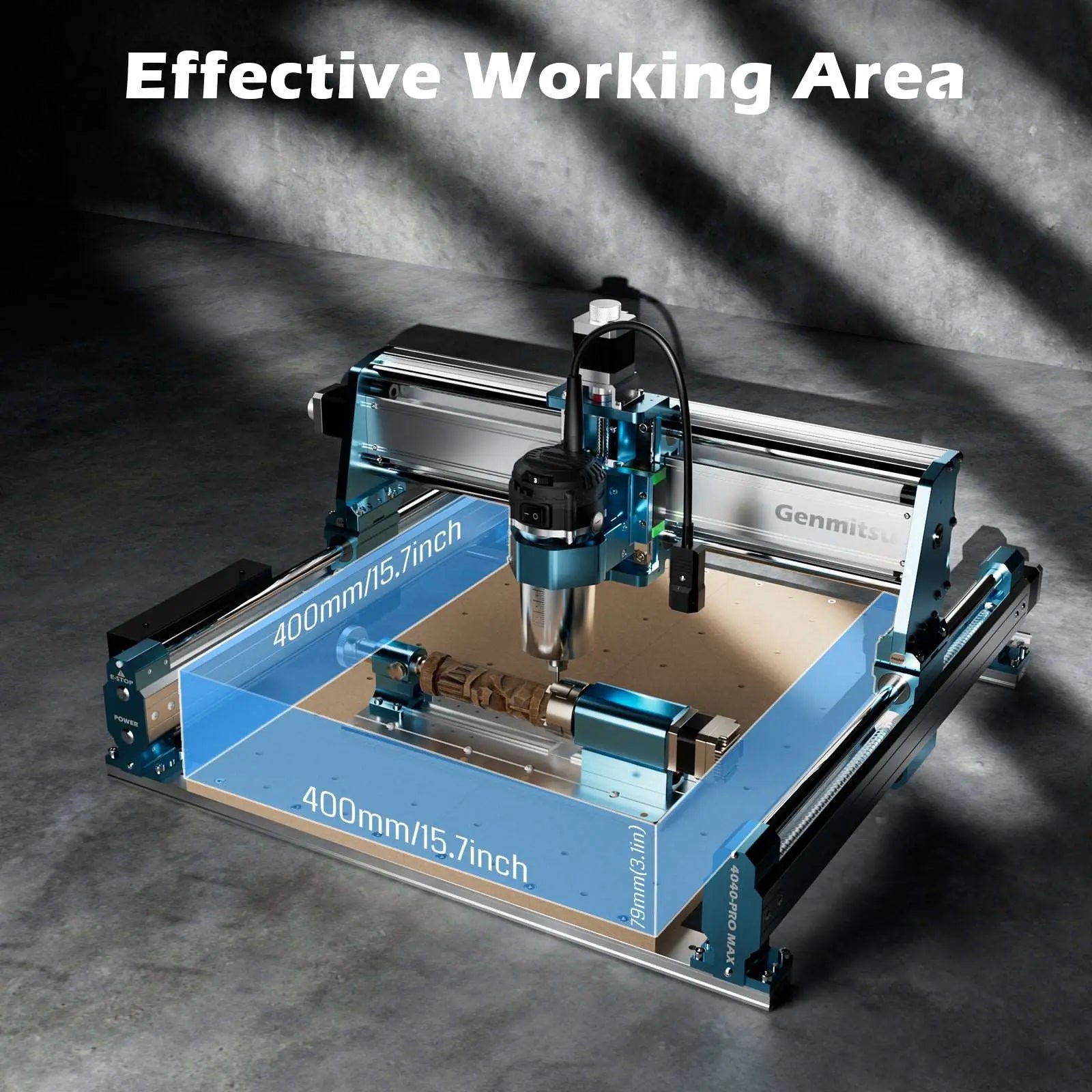 Genmitsu 4040-PRO Max CNC Router - 400×400 mm Work Area - TechCraft